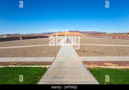 Felicity, CA - November 24, 2019: A view of The Official Center of the ...