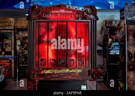 Scary figure. Sinister amusement arcade horror game Stock Photo - Alamy