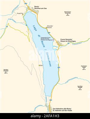vector outline map of the northern Italian lakes Stock Vector Image ...