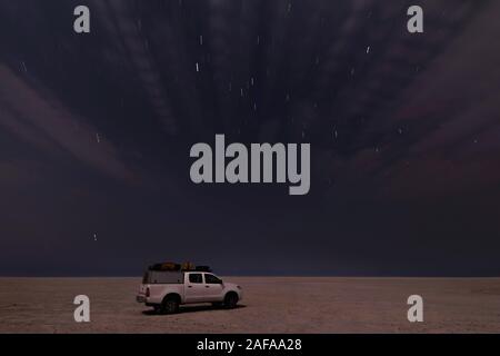 Kub island, night scene, white salt pan, Sowa pan(Sua pan ...