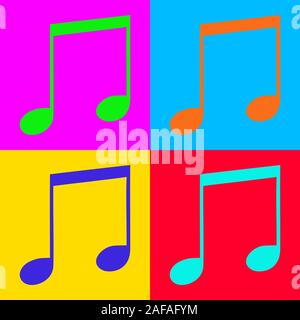 Music note and pop-art Stock Photo - Alamy