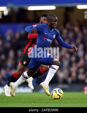 Chelsea's N'Golo Kante runs with the ball away from Leicester's ...