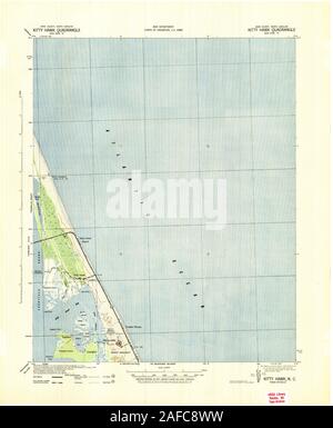 A map of Kitty Hawk, North Carolina marked with a push pin Stock Photo ...