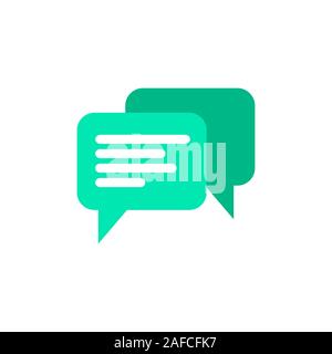 Chat icon green vector isolated on white background Stock Vector Image ...