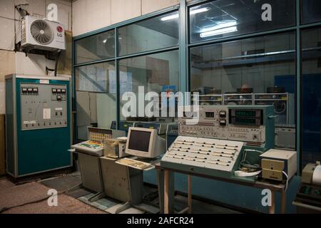 The control room of the Chernobyl nuclear power plant at Pripyat Stock ...