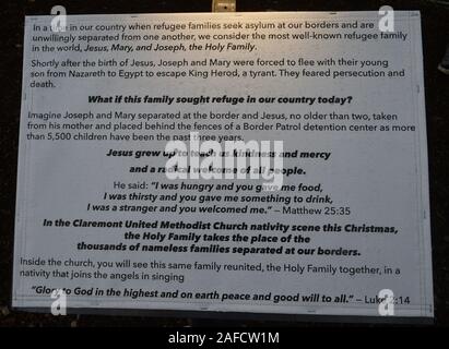Claremont 9 December 2019 - Nativity scene with baby Jesus, Mary and ...