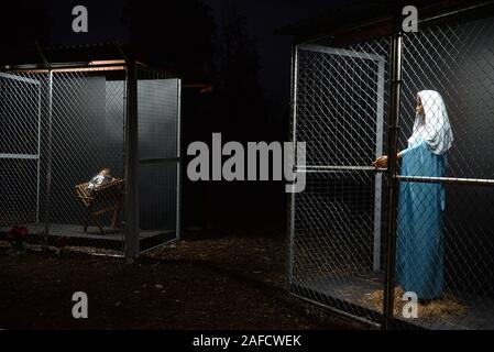 Claremont 9 December 2019 - Nativity scene with baby Jesus, Mary and ...