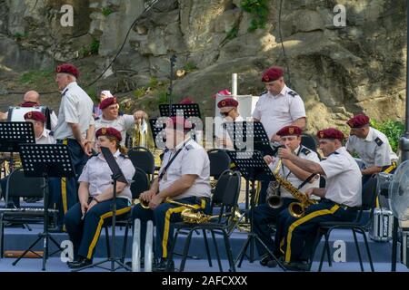 TBILISI, GEORGIA - JUNE 09, 2019: The rifles english military Orchestra ...