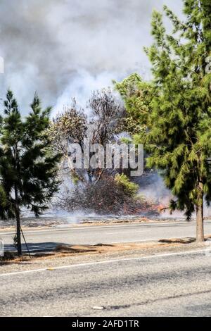 Australian Bush fire with water Bombers Stock Photo - Alamy