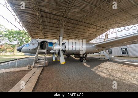 Gweru Aviation Museum, Zimbabwe. A Vickers Viscount passenger plane ...