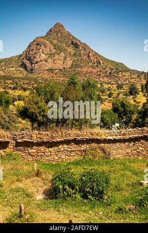 Ethiopia, Tigray, Adwa, Yeha, hills surrounding monastery archive ...