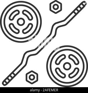Powerlifting bar vector line icon, linear concept, outline sign, symbol ...