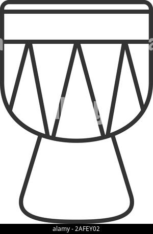 Kendang linear icon. Thin line illustration. Drum. Contour symbol ...