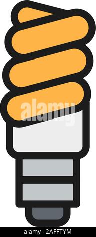 Fluorescent lamp waste color line icon, recycle and ecology, lamp waste ...