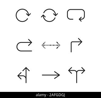 arrow icon. Simple thin line, outline vector of Arrows icons for UI and ...