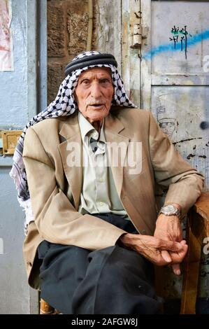 Mature middle east man with mustache wearing vintage and elegant ...