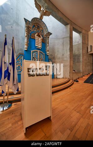 Jerusalem Israel. The synagogue inside Yad Vashem. Memorial to the ...