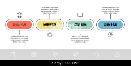 Flat banner, button template shape with corner effect. Stock vector ...