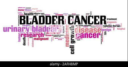 Bladder cancer - serious disease word cloud concept Stock Photo - Alamy