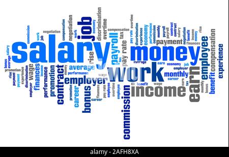 Overtime - employment issues and concepts word cloud illustration. Word ...