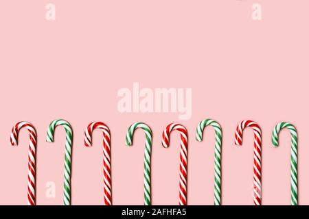 Simple candy canes seamless pattern on white for minimalist Christmas ...