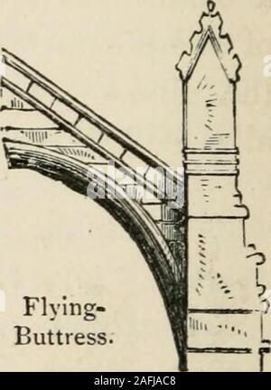 . Architecture for general students. Buttress.. Niche Stock Photo - Alamy