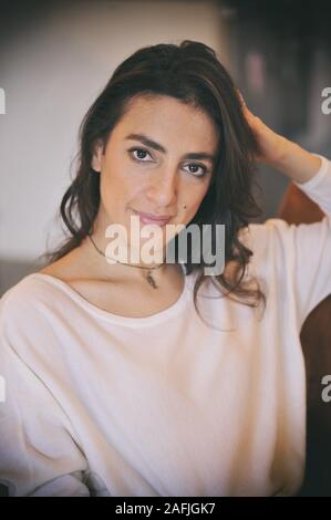 Anna Cabana, French journalist and author. Paris, March 2014 Stock ...