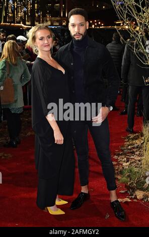 Royce Pierreson (right) and Natalie Herron attending the UK premiere of ...