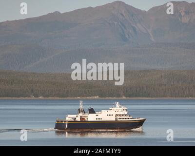 The Alaska Marine Highway System (AMHS) ferry Taku pulls into Ferry ...
