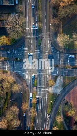 aerial photo, road intersection, road marking, traffic volume, Gladbeck ...