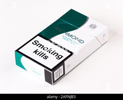 Smoking kills cigarettes cigarette pack packet box warning tag notice ...