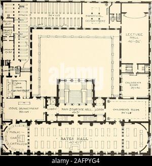 Boston Public Library Plan Stock Photo - Alamy
