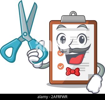 Barber clipboard character cartoon style Stock Vector Image & Art - Alamy