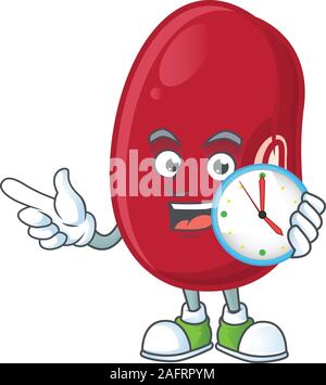 Adzuki beans mascot cartoon character style with Smirking face Stock ...