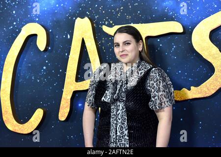 Beanie Feldstein attends the world premiere of "Cats," at Alice Tully ...