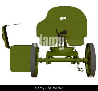 Polygonal machine gun Maxim. Machine gun isolated on a white background ...