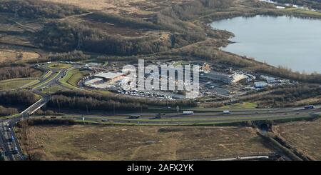 aerial view of the Leeds Skelton Lake Services on the M1 J45 Stock ...