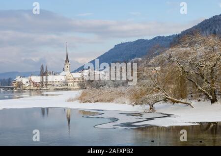 Winter, town, Stein am Rhein Stock Photo - Alamy