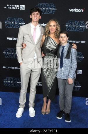 Kim Raver, Luke Boyer and Leo Boyer attending Warner bros. Pictures and ...