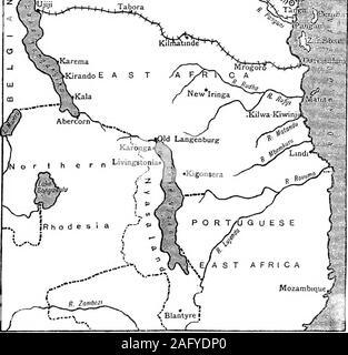 Theatre of war in South Africa - Boer War map Stock Photo - Alamy