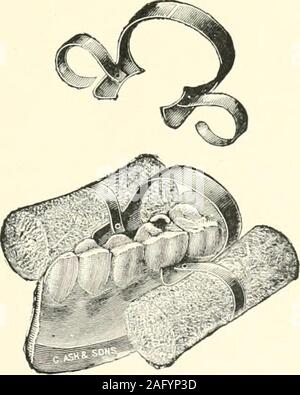 Rubber dam with dental dam clamps and a rubber dam clamp pliers on the ...