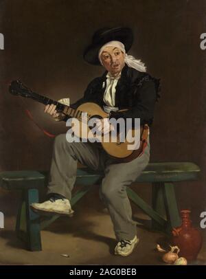 Edouard Manet, portrait painting, The Spanish Singer, 1860 Stock Photo ...