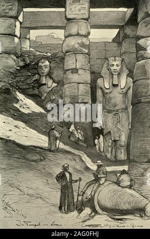 Fallen statue of Ramesses II (Ozymandias), Ramesseum funerary temple ...