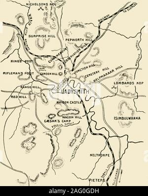 Map of Ladysmith Stock Photo - Alamy
