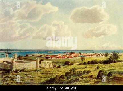 Delagoa Bay (Maputo Bay) an inlet of the Indian Ocean on the coast of ...