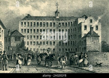 Victorian lace mill building in Chard, Somerset Stock Photo - Alamy