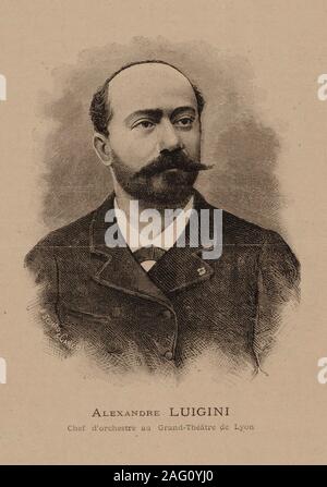 Portrait of the composer Alexandre Luigini (1850-1906) , 1900. Private ...