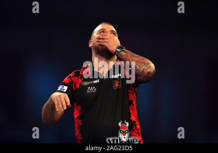 Boris Koltsov reacting during day five of the William Hill World ...