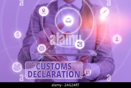 Conceptual hand writing showing Duty Free. Business photo showcasing ...