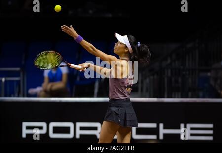 ISu-Wei Hsieh of Chinese Taipeh in action during her first-round match ...